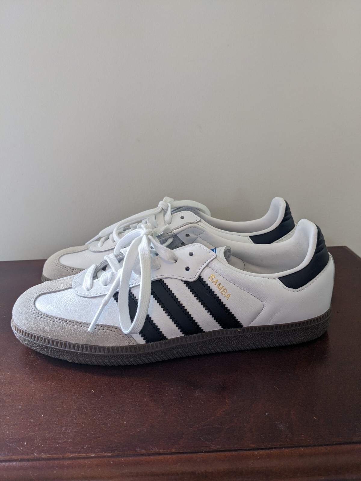 Size 8 - adidas Samba OG White and Black W | eBay