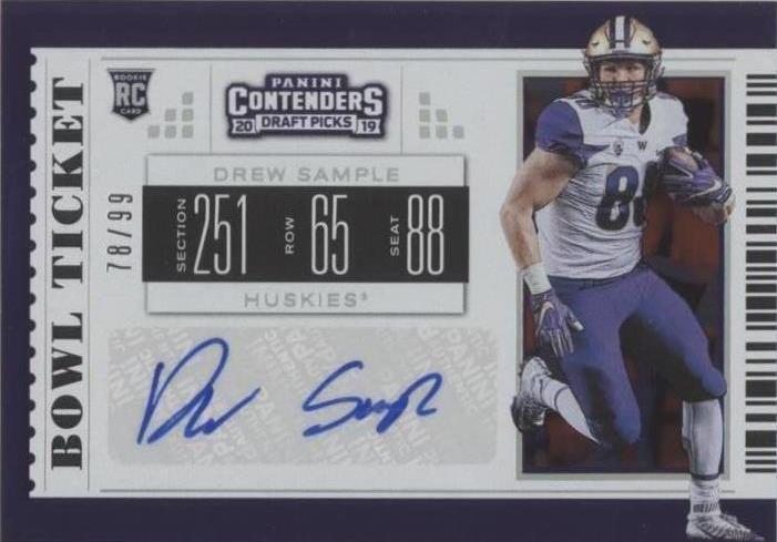 2019 Panini Contenders Draft Picks - College Ticket Drew Sample #274 ...