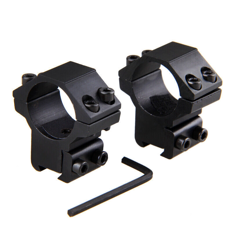High Scope Mounts 25mm 1" Rings / 20mm Weaver Picatinny Gun Rifle Rail ...