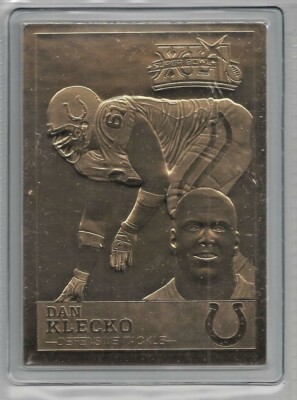 Dan Klecko 2007 Danbury Mint Colts Super Bowl 41 XLI 22kt Gold Card | eBay
