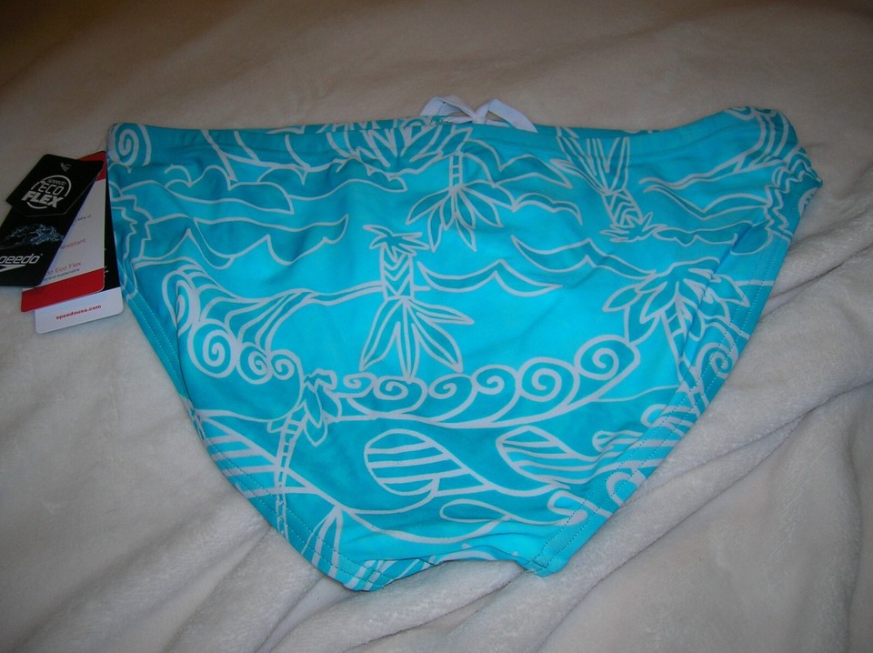 SPEEDO SOLAR POWERFLEX ECO - 1" ON THE HIP - AQUA & WHITE - SIZE 38 ...