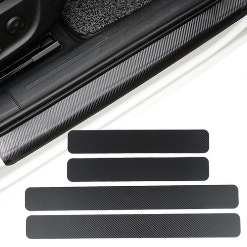 4Pcs Carbon Fiber Sticker For F-150 Car Step Plate Door Sill Protector ...