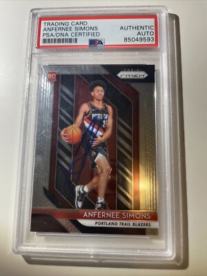 Anfernee Simons 2018-19 Panini Prizm Rookie Silver On-card Autograph RC ...