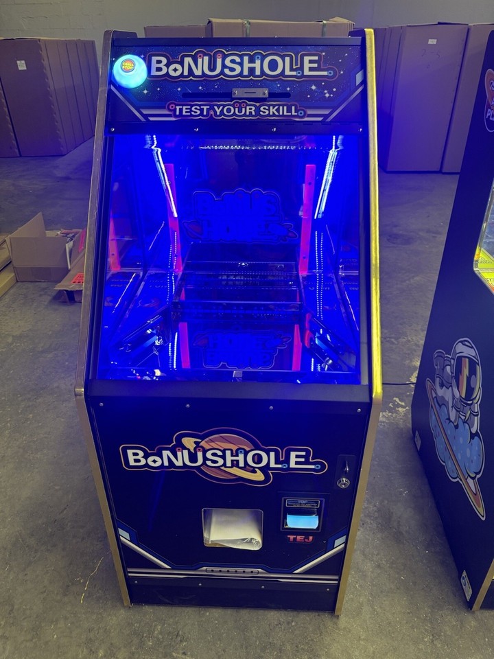 Coin Quarter Pusher Machine W/ Bill Coin Changer & Bonus Hole Black ...