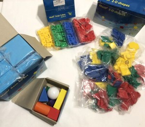 Math manipulatives Lot 3D - 2D Shapes Snap Cubes Huge HOMESCHOOL Lot ...