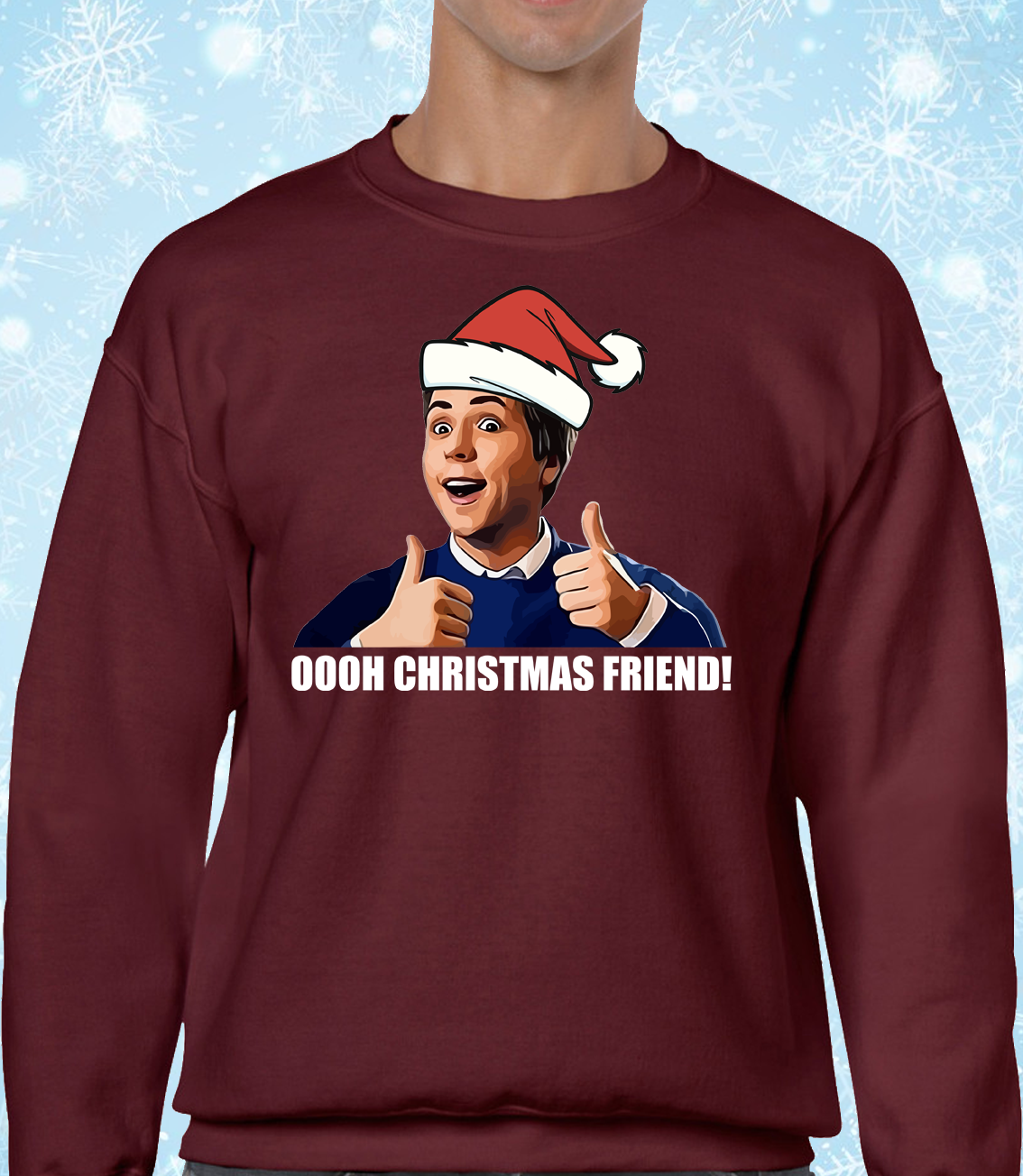 OOOH CHRISTMAS FRIEND FUNNY CHRISTMAS JUMPER INBETWEENERS JOKE GIFT TOP ...