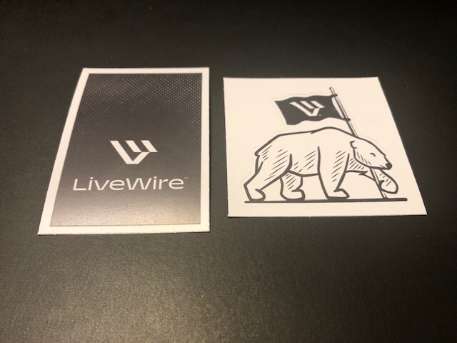 LIVEWIRE ELECTRIC MOTORCYCLE STICKERS DECALS 2PC SET | eBay