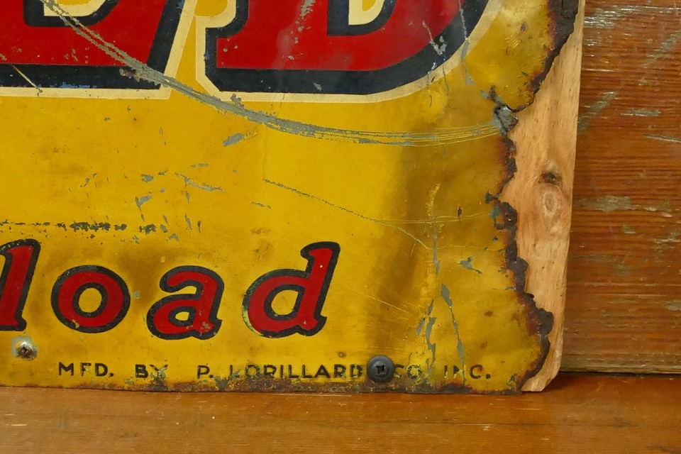 Vintage Original 1940s OLD GOLD CIGARETTES Tin Metal Advertising Sign ...