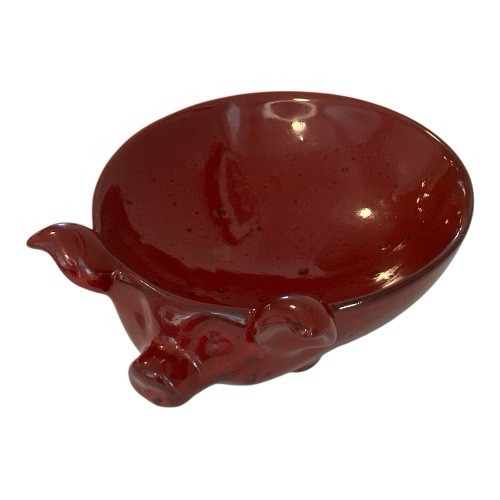 Napa Style Tuscan Red Ceramic Pig dish Bowl | eBay
