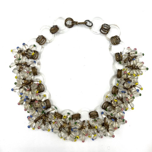 Rare Early Miriam Haskell Necklace – Unsigned – Clear & Pastel Beads | eBay