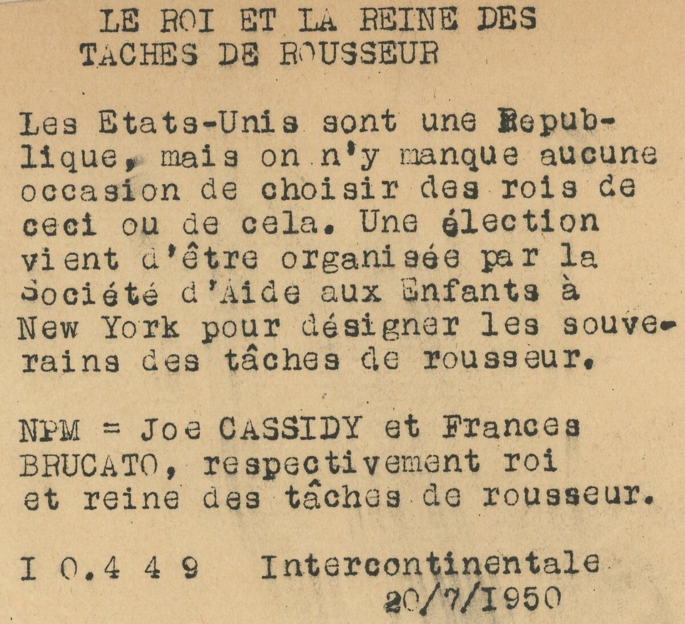 Il Roi E La Regina Dei Tâches Di Rousseur. 1950 | eBay
