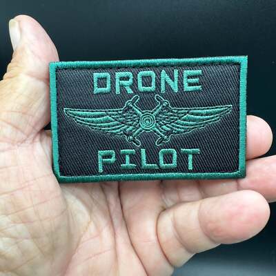 Green Version DRONE PILOT Embroidered Tactical Hook and Loop Morale ...