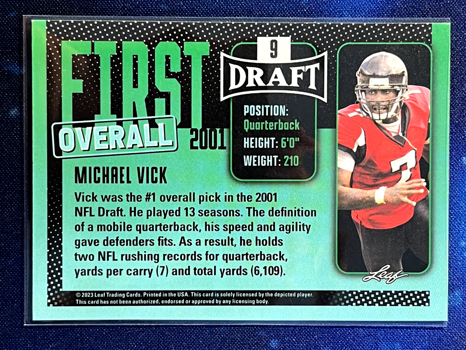 2023 Leaf Draft Football First Overall #9 Michael Vick | eBay