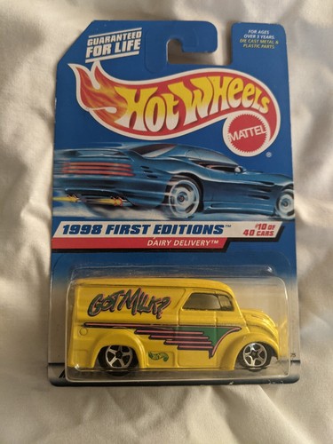 Hot Wheels 1998 First Editions Dairy Delivery Got Milk Yellow | eBay