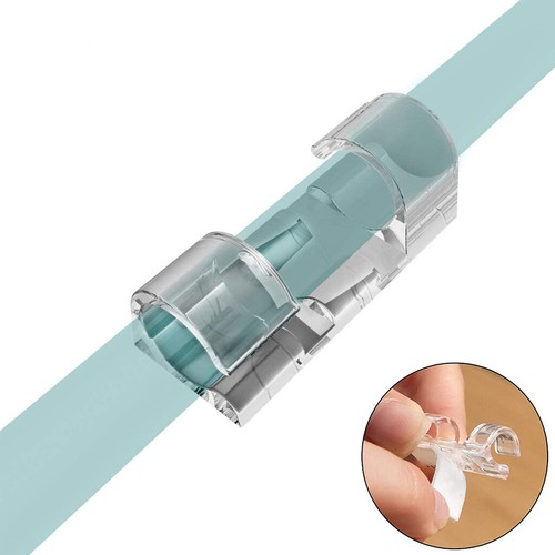 16x Clear Cable Clips Electric Wire Clips Wall Invisible Extension Cord ...