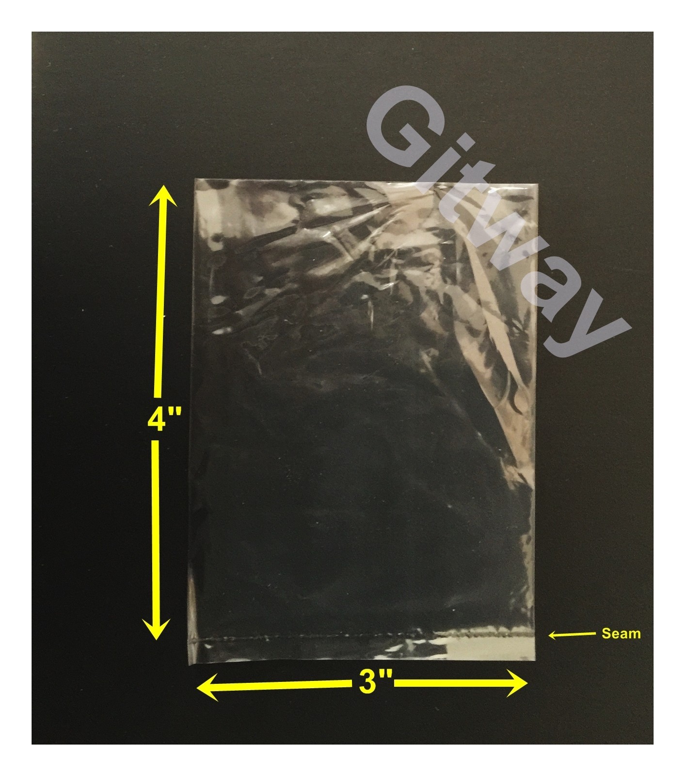 1000 - 3" x 4" Polyethylene Clear Flat Food Grade 3x4 Plastic Bag Bags ...