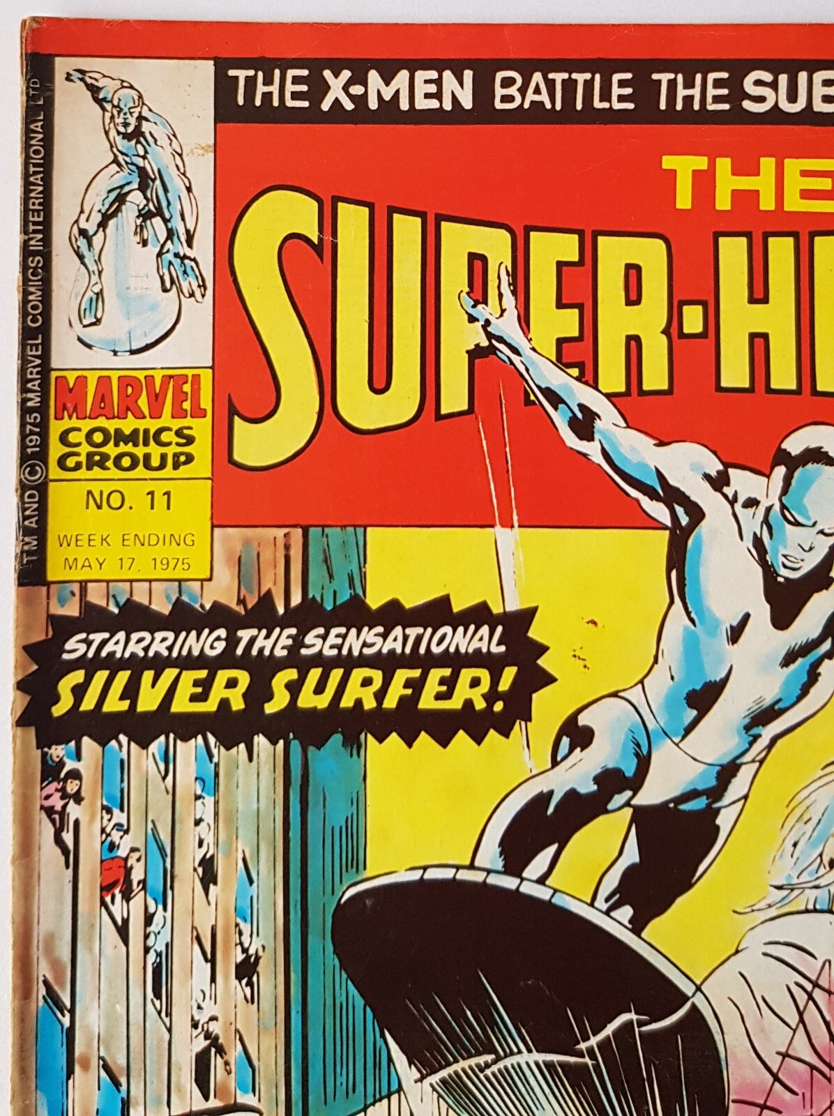 the superheroes #11, uk marvel comic 1975, reprints silver surfer #8 ...