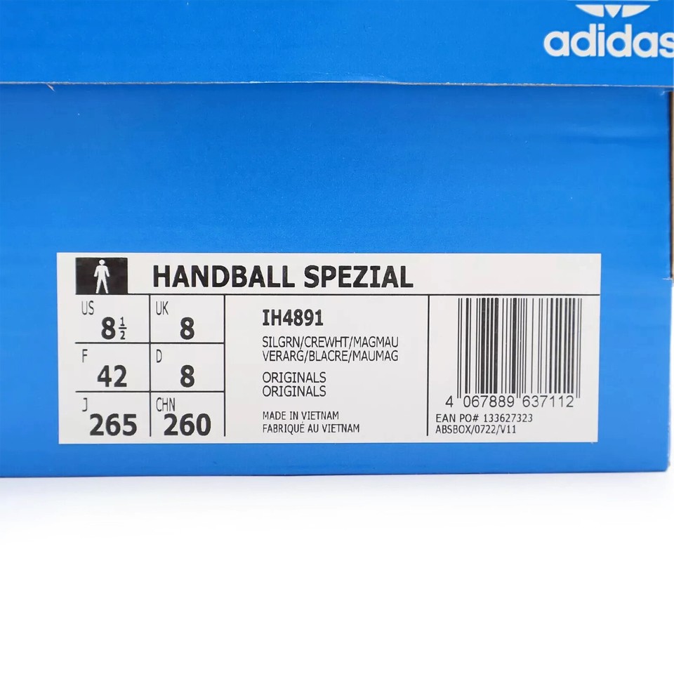 IH4891 adidas Originals Handball Spezial Silver Green Cream White (Men ...