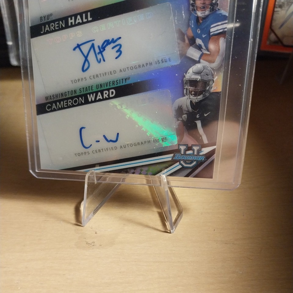 2022 Bowman’s Best University Triple Bo Nix Jaren Hall Cameron Ward ...