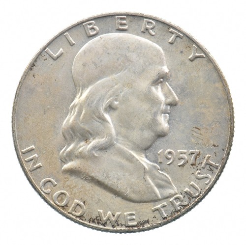 1957-D US Franklin 90% Silver Half Dollar Coin Collection Set Break ...
