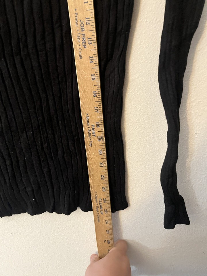 WHBM V Neck Women RIBBED LONG SLEEVE SWEATER ( SIZE M ) Black White ...