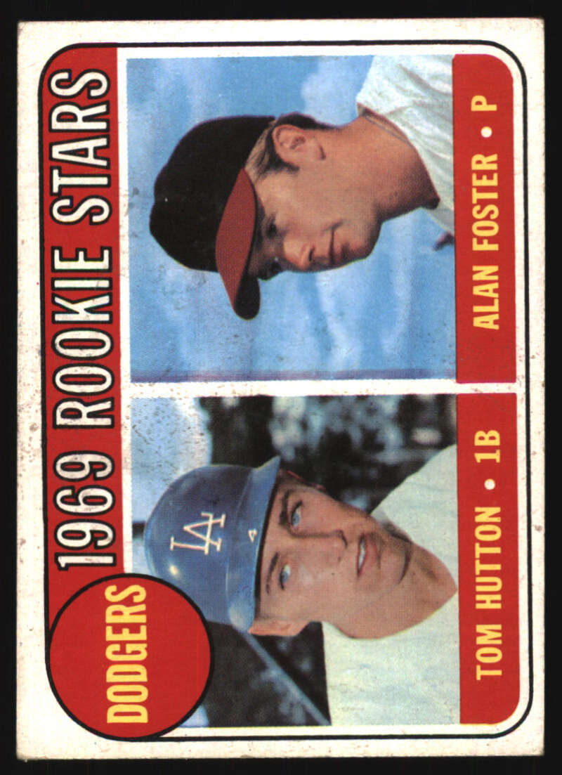 1969 Topps #266 Tom Hutton/Alan Foster VG/VGEX RC Rookie Dodgers ...