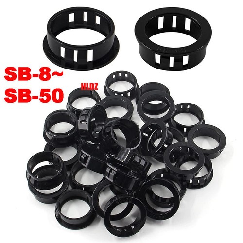 Black Plastic Round Grommet Plug Bungs SB-8~SB-50 Cable Wiring Protect ...