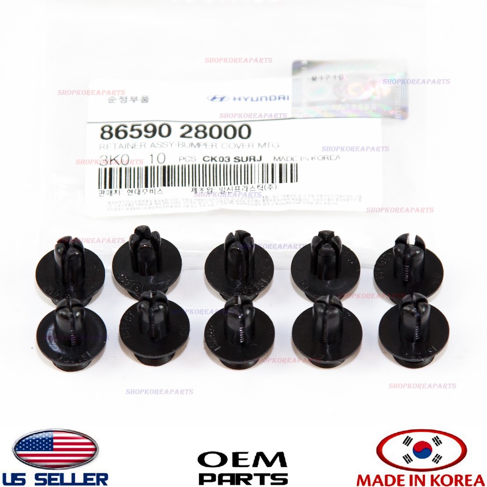 Genuine BUMPER RETAINERS FENDER LINER HOOD RIVETS SCREW TYPE 10PCS ...