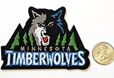 MINNESOTA TIMBERWOLVES NBA EMBROIDERED IRON ON PATCH 3.5" W x 2.6" H ...