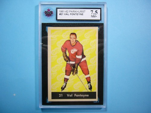 1961/62 PARKHURST NHL HOCKEY CARD #21 VAL FONTEYNE KSA 7.5 NM+ 61/62 ...