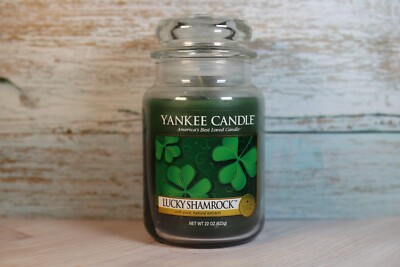 YANKEE CANDLE 22 oz. *ULTRA RARE* LUCKY SHAMROCK: NEVER BURNED | eBay
