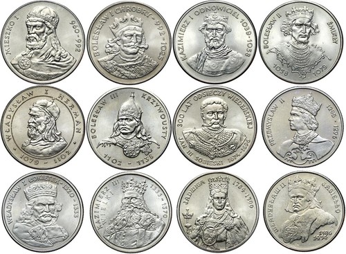 Poland - LOT 12 Coins - 50 100 500 Zloty Złotych 1979–1989 - Polish ...