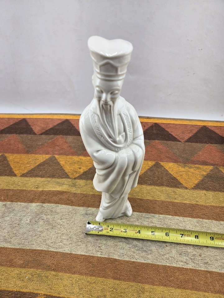Vtg Chinese Sculpture Figurine Scholar Confucian Long Beard Wise ...