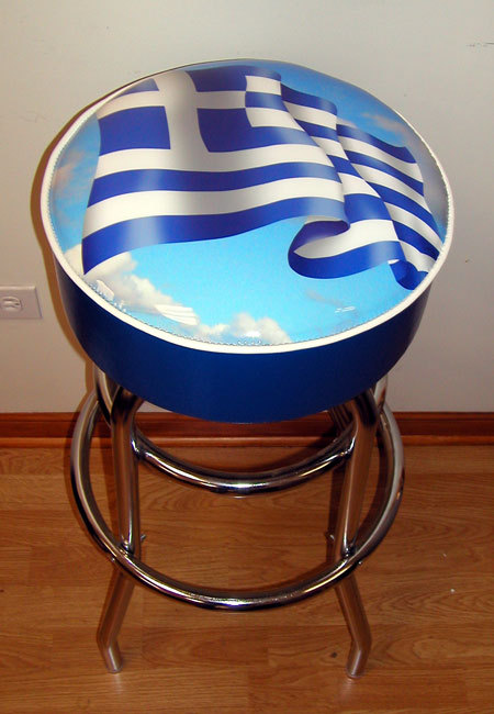 Greek Flag Greece Sign Parthenon Santorini Crete Athens Bar Stool ...