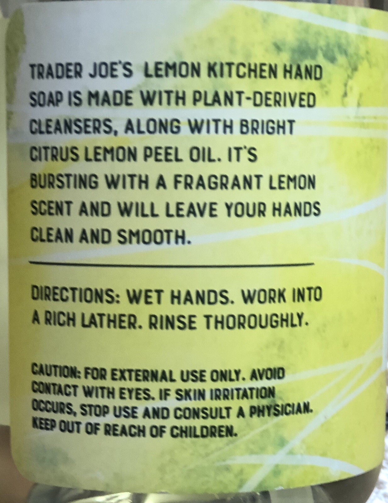 Trader Joes Lemon Kitchen Hand Soap 17 fl oz **2 Pack** NEW and FRESH ...