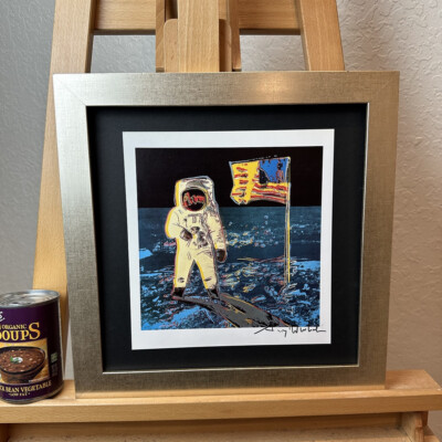 Andy Warhol Iconic MTV "Man On Moon" Lithograph Artist Signed Framed ...