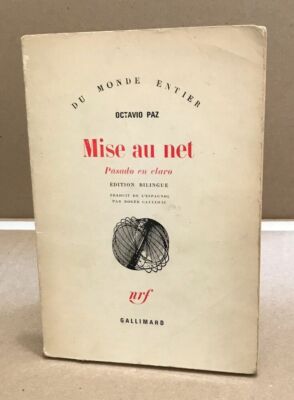 Mise au net ( pasado en claro ) | Paz Octavio | Etat correct | eBay
