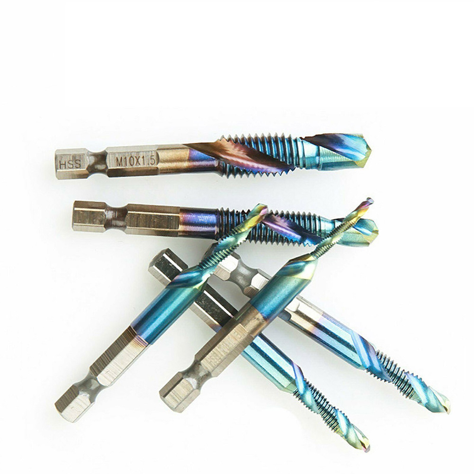 Hex Shank HSS Screw Thread Compound Tap Drill Set 6pcs with Coating | eBay