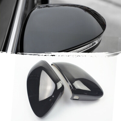 For VW Golf 8 MK8 8R R-line GTI W/ Lane Assist Gloss Black Wing Mirror ...
