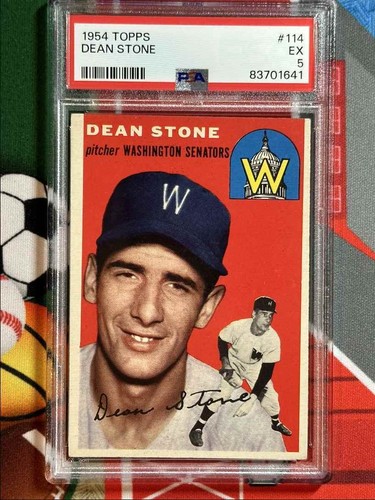1954 Topps Dean Stone RC PSA 5 Washington Senators #114 | eBay