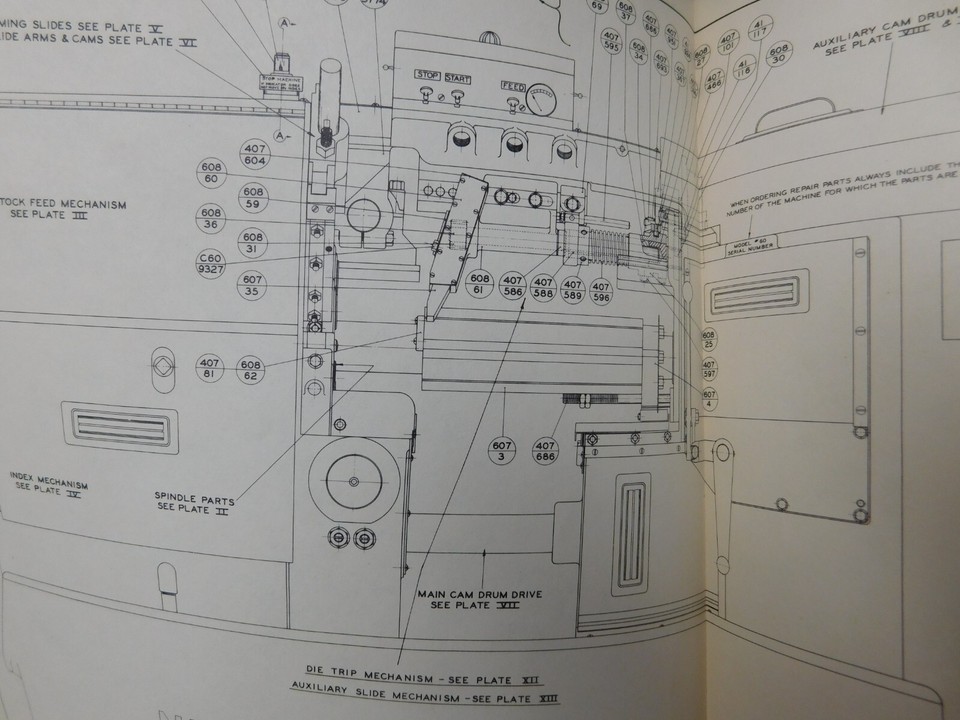 NEW BRITAIN GRIDLEY SCREW MACHINE PARTS LIST BOOK CATALOG MODEL 60 | eBay
