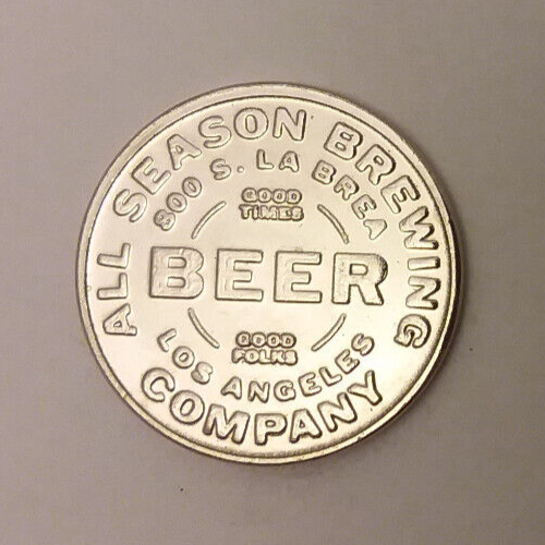 All Season Brewing Company Los Angeles, CA Beer Trade Token 25mm | eBay