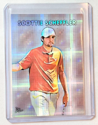 Scottie Scheffler Limited Artist Signed "Texas Longhorns" Refractor ...