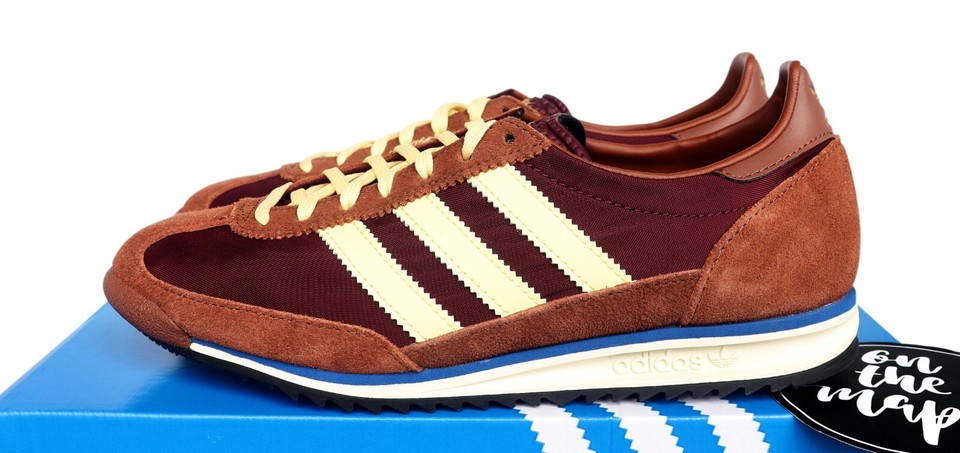 Adidas SL72 OG Maroon Burgundy Preloved Brown Yellow UK 4 5 6 7 8 US ...