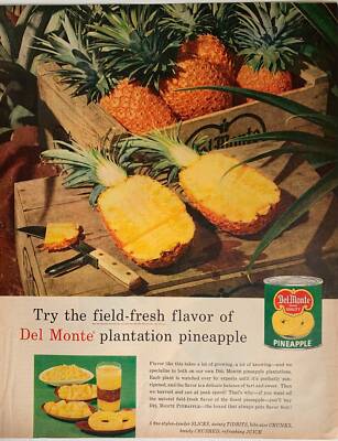 Vintage 1950s Del Monte Pineapple Ad | eBay