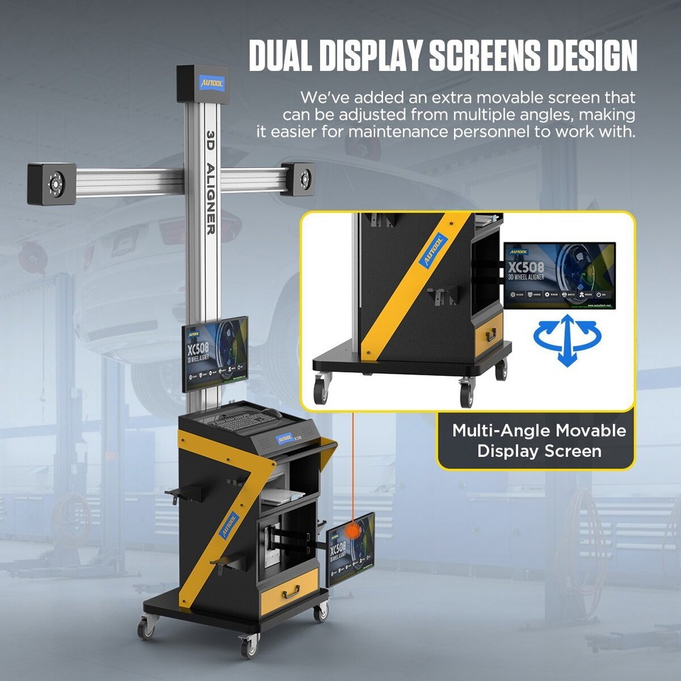 3D Wheel Alignment Machine Fully Automatic Car Tire Wheel Aligner ...