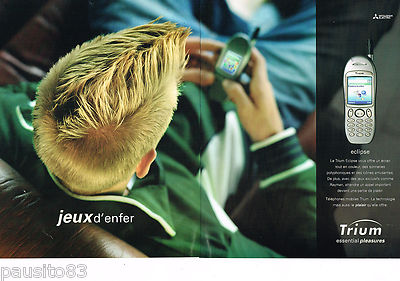 PUBLICITE ADVERTISING 065 2001 MITSUBISHI ELECTRIC téléphone TRIUM ...