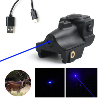 Blue Laser Sigh Pistol Gun For Glock Pointer USB Rechargeable Beam 17 ...