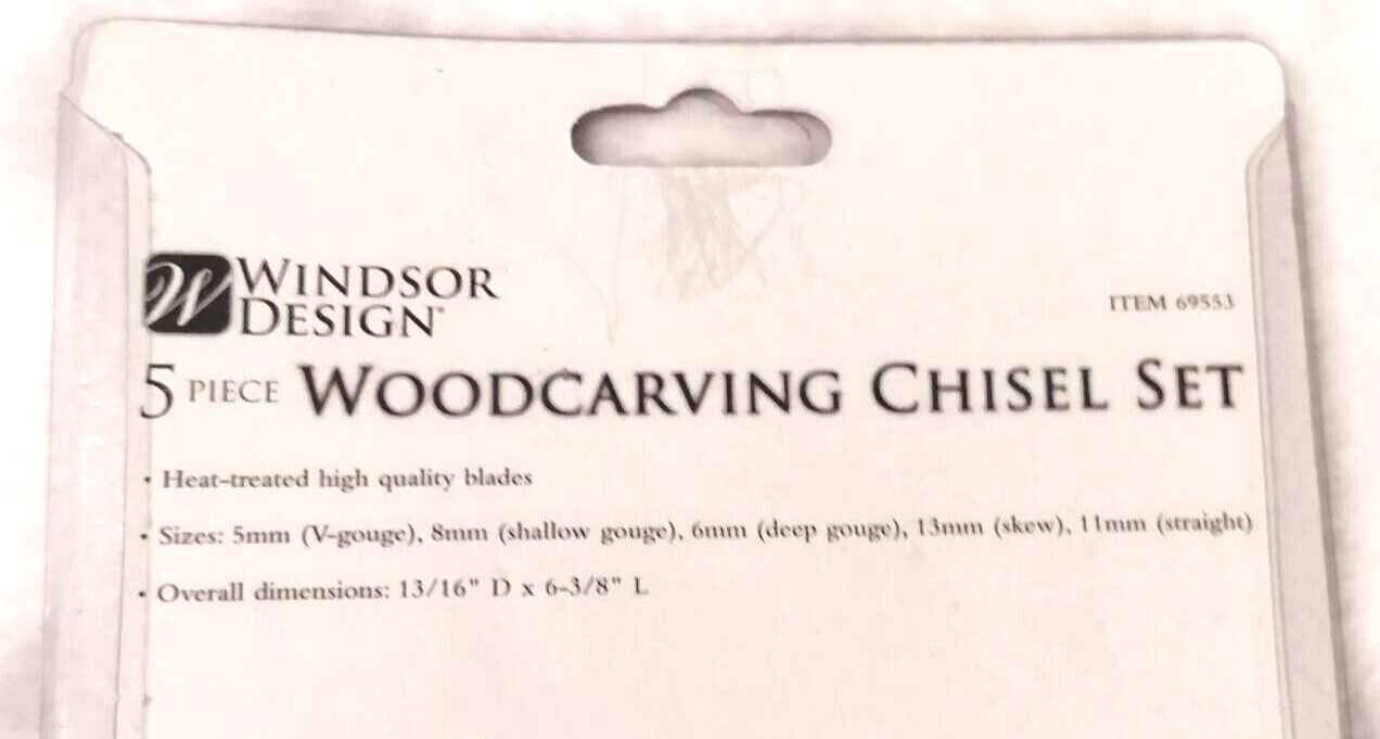 NEW 5-piece, "WOODCARVING CHISEL SET", Great For Beginners+Up, by ...