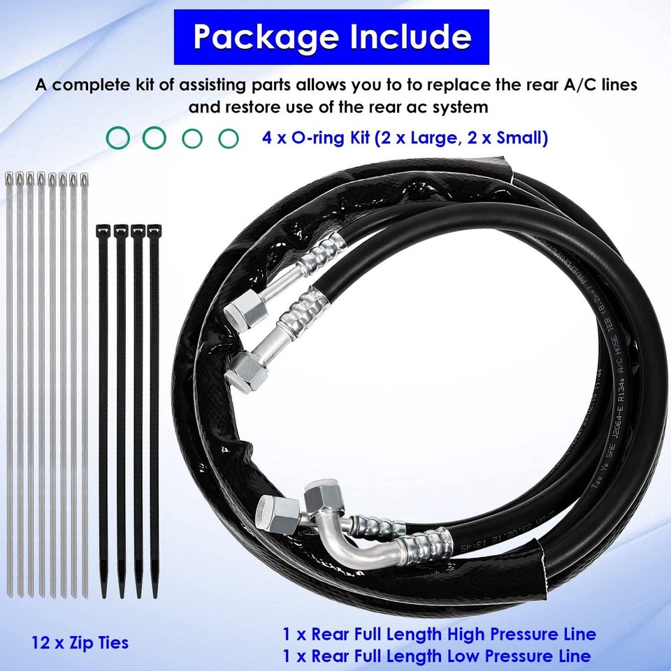 C4677 Rear Aux AC Line Set Air Conditioning Hose For 2008-2011 Dodge ...